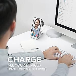Wireless Charging Station, 3 in 1 Fast Wireless Charger Stand for Multiple Devices Apple Watch Ultra Series 8 7 6 SE 5 4 3 2, iPhone 14 13 12 11 Pro Max/14 Plus/Mini/X/XS/XS Max/XR/SE, Airpods Pro 2 3