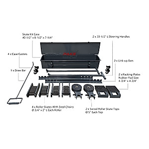 Pake Handling Tools - Equipment Roller Skate Kit - Heavy Duty Durable Machinery Moving Dolly 44000lbs Capacity