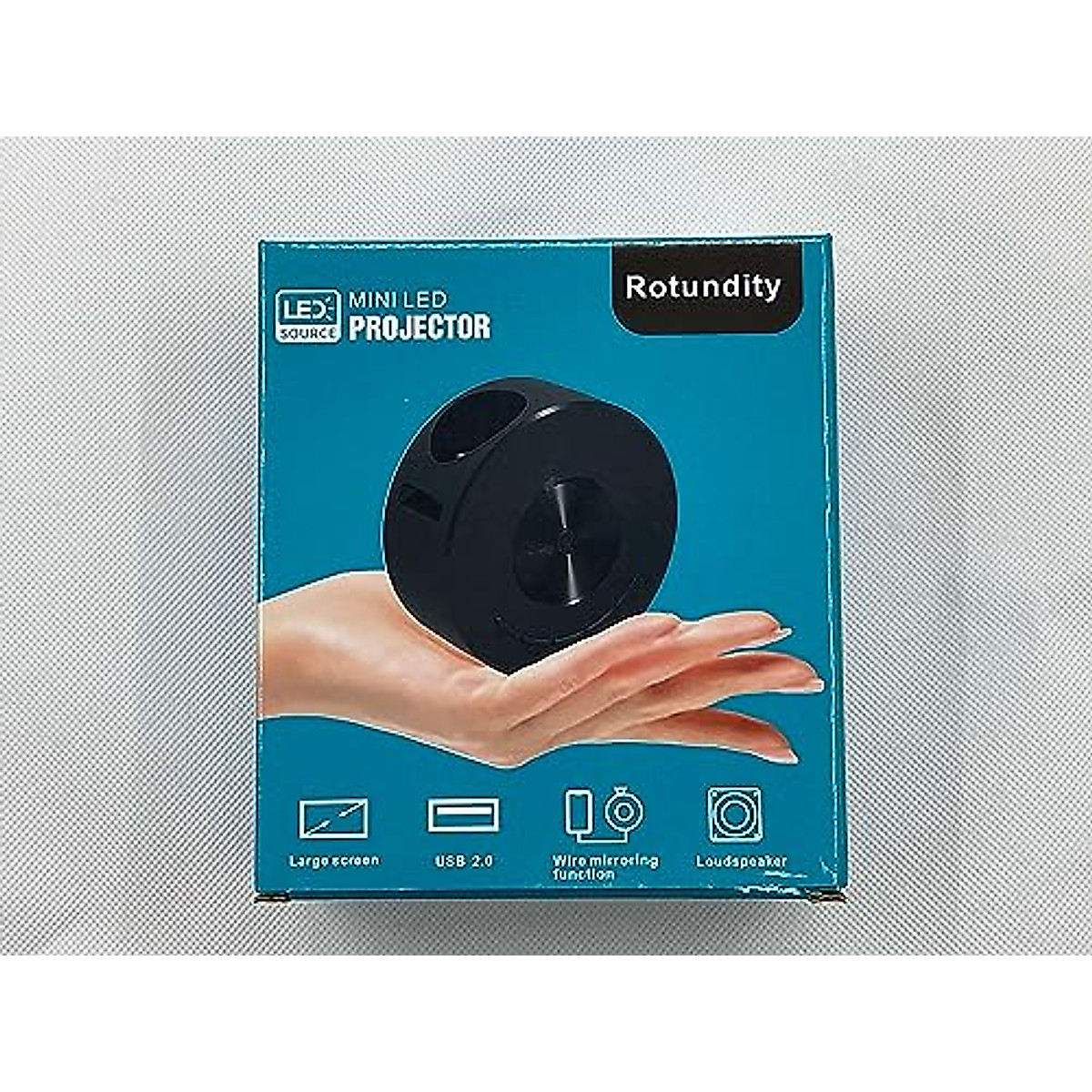 Vbestlife Mini Video Projector, Portable LED Projector with Phone Same Screen for Smartphone Tablets, Home Theater Movie Projector for Kids Child Gift, Support Mobile Power