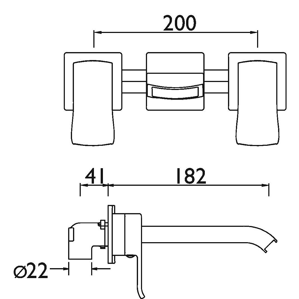 Bristan DSC WMBF C Descent Wall Mounted Bath Filler, Chrome