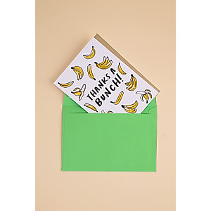 Huxters ‘Thanks a Bunch’ Humourous A6 Thank You Banana Pun Postcards (Pack of 10) - Appreciation Gift - Recyclable Paper with Envelope - Fun Greetings Card, FSC Certified and Sustainable…