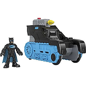 Imaginext DC Super Friends Batman Toy, Bat-Tech Tank with Light-Up Figure & Projectile Launcher for Preschool Kids Ages 3+ Years