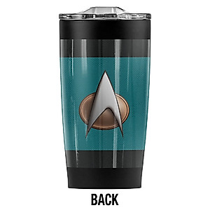 LOGOVISION Star Trek TNG Science Uniform Stainless Steel Tumbler 20 oz Coffee Travel Mug/Cup, Vacuum Insulated & Double Wall with Leakproof Sliding Lid | Great for Hot Drinks and Cold Beverages
