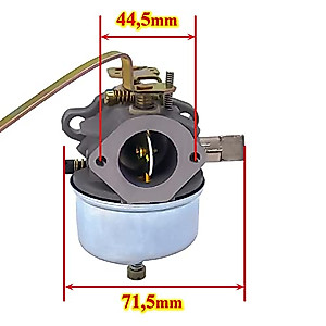GLENPARTS Carburetor Replacement for Tecumseh 632284 4 Cycle Engine Ariens 3.5 HP Snow Thrower Chipper Go-Carts Mini Bikes Lawn Tractors