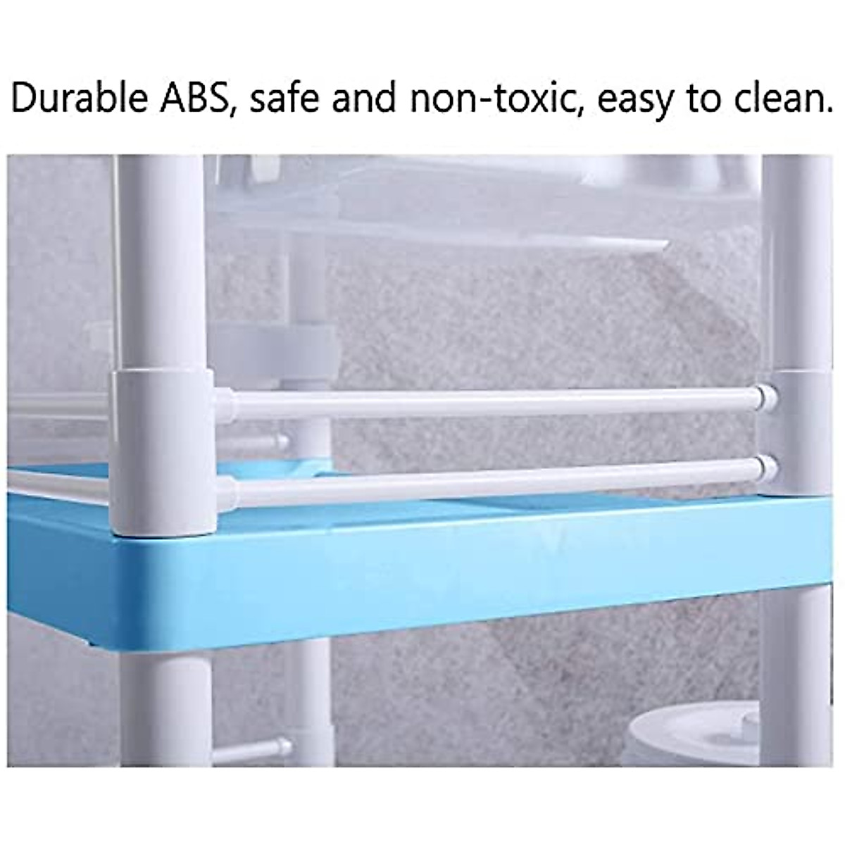 Cart Trolley, Lab Clinic Serving Cart Trolley Trolley On Wheels Portable Medical Utility Cart with Drawers & Dirt Bucket, 3 Tier Beauty Salon Equipment Rolling Trolley On Wheel, 220-330lbs Load Capaci