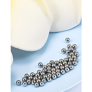 Vsnnsns 16G Replacement Balls 316L Surgical Steel Externally Threaded Piercing Balls for Nipple Tongue Belly Lip Septum Rings Barbell Cartilage Tragus Earrings Piercing Jewelry Balls 16 Gauge 3MM