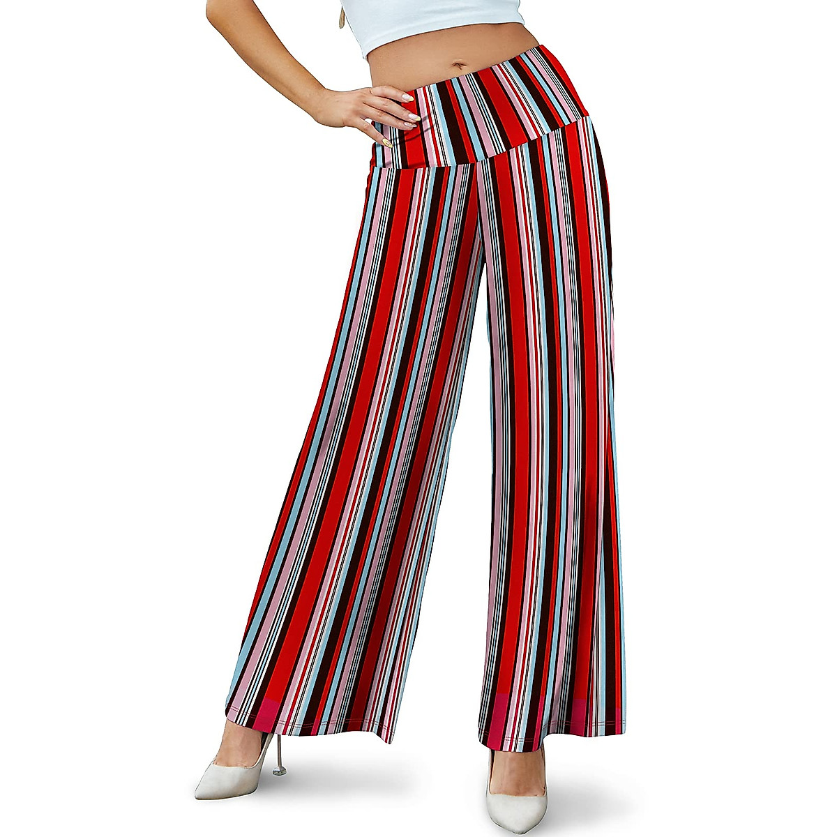 Arolina Women's Stretchy Wide Leg Palazzo Lounge Pants Casual Comfy High Waist Palazzo Pants