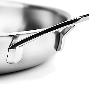 Demeyere 5-Plus 11" Fry Pan Skillet with Glass Lid - 5-Ply Stainless Steel, Made in Belgium