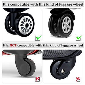 TOYMIS Luggage Wheel Covers, 8pcs Portable Silicone Luggage Spinner Wheel Protectors, Colorful (Black)