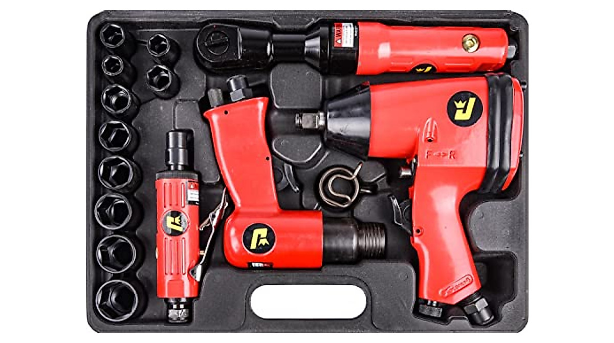 JEGS 81151 Air Tool Kit - Impact & Ratchet Wrench Set
