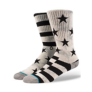 Stance Men's Sidereal Crew Socks, Large, Grey