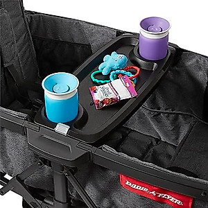 Radio Flyer Voya Stroller Wagon, 2 Seater Wagon Stroller for Kids with Low Sides, Baby Stroller Wagon, Double Stroller