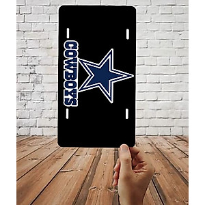 BOARLIDA American Football Design License Plate Durable Dallas Team Decorative Aluminum Car License Plate Covers for Women Girls Men Boys 12 X 6 Inch