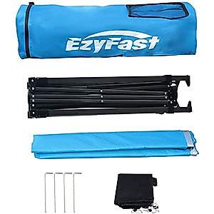 EzyFast Ultra Compact Backpack Canopy, Pop Up Shelter, Portable Sports Cabana, 7.5 x 7.5 ft Base / 6 x 6 ft top for Hiking, Camping, Fishing, Picnic, Family Outings
