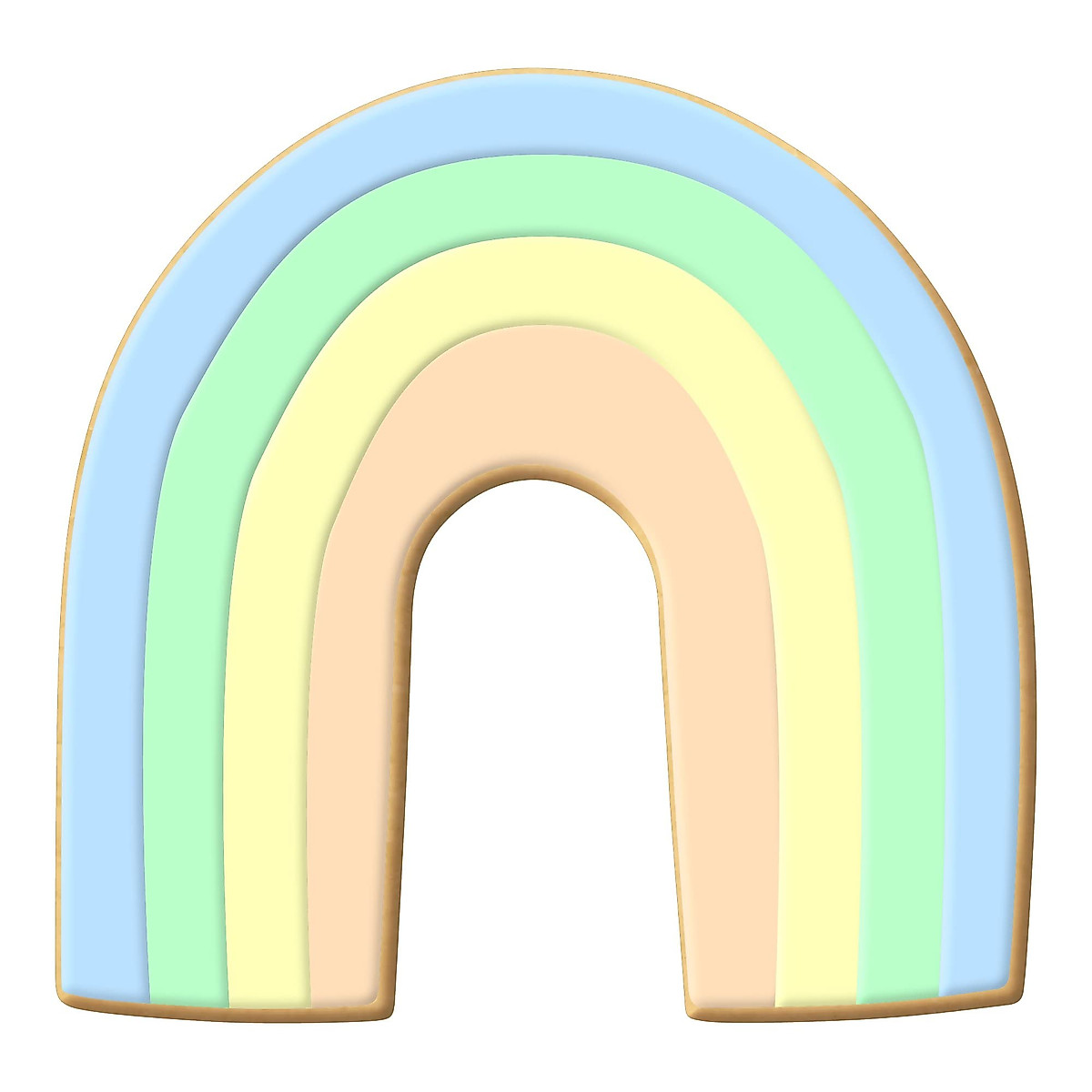 Foose Rainbow Horseshoe Cookie Cutter 4.5 Inch Nature Handmade in USA Tin Plated Steel