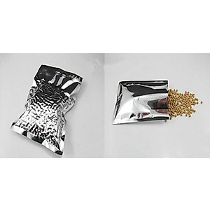 500 Pack Mylar Foil Small Pouch 2x2.8 inches (1.6x2.4 inches Inner Size) Silver Aluminum Foil Heat Sealable Bulk Food Storage Mini Bags