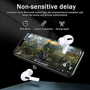 Wireless Earbuds, Bluetooth 5.2 Earbuds Stereo Bass, Bluetooth Headphones in Ear Noise Cancelling Mic, Earphones IP7 Waterproof Sports, 24H Playtime USB-C Charging Case Ear Buds for Android iOS White