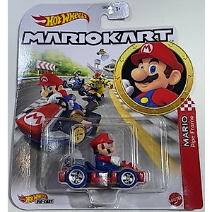 Hot Wheels - Mario Kart - Mario - Pipe Frame - 2023 - Mint/NrMint Ships Bubble Wrapped in a Sized Box