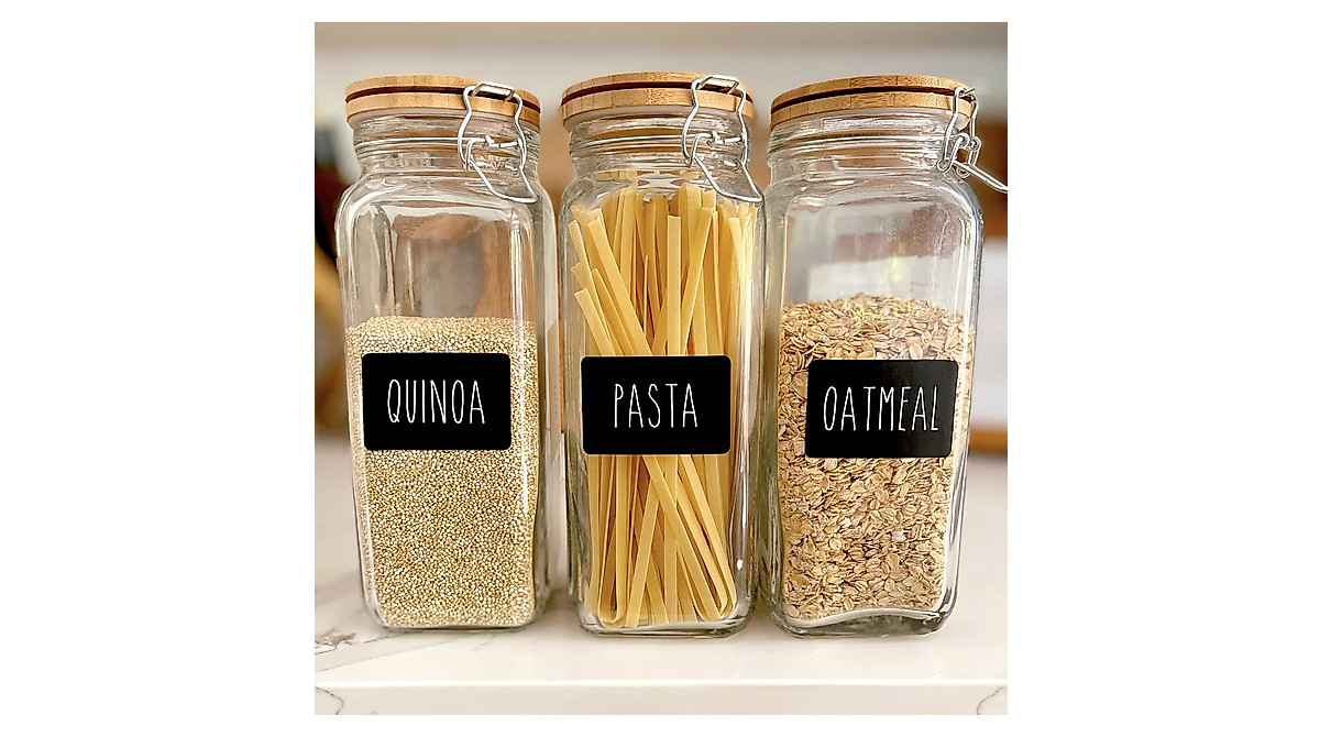 134 Retro Handwritten Kitchen Pantry Labels - Waterproof