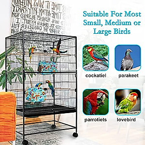 GNEORA Winter Warm Bird Bed for Cage, 2 in 1 Waterproof Parakeet Bird Fluffy Parakeet Nest，Hammock Bird Bed for Parakeets African Grey Cockatoos Cockatiels Lovebird L