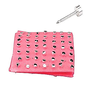 Facial Skin Tightener Piercing Rings Ear Earrings Steel Studs Tools 98 for Pcs Stainless Body Other Metal Bead Roller