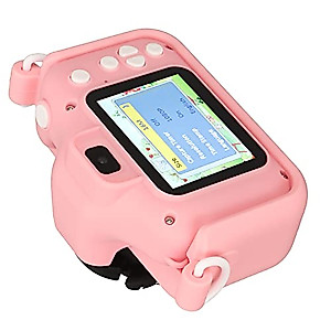 Kids Camera, Cute Lightweight Kids Digital Camera, 2in Screen Children Camera for Photo Video MP3 3‑10 Years Old Kids(Pink with 32G Memory Card with Card Reader)