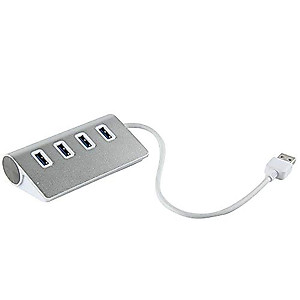 Lysee Data Cables - 4 Port USB 3.0 Hub Splitter Aluminum Adapter High Speed for PC Laptop Mac