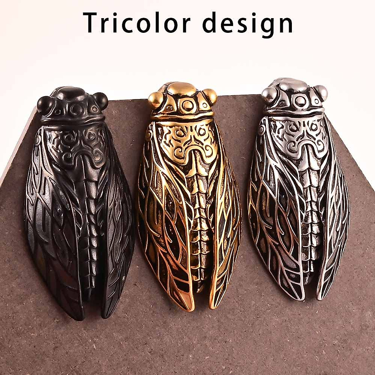 Atomhole 2PCS Upgrade Cicada Ear Gauges Hypoallergenic Ear Weights 316 Stainless Steel Ear Plugs Piercing Tunnels Stretchers Body Jewelry