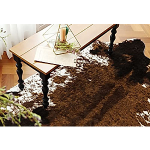 CONBEN Oversized Faux Cowhide Rug (6.3ft x 8.3ft) - Non-Slip Backing, Cow Print Decor - Farmhouse, Western Floor Rugs for Living Room, Bedroom, Dining Area or Office
