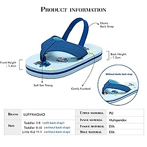 Luffymomo Unisex Kids Open-Toe Sandals Summer Beach Water Slides Flip Flops(Toddler/Little Kid)(3 Infant Royal Blue & Lt Blue)