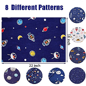 Hanjunzhao 100% Cotton Fat Quarters Fabric Bundles 18 x 22 inch for Quilting Sewing Crafting (Universe Starry Sky)