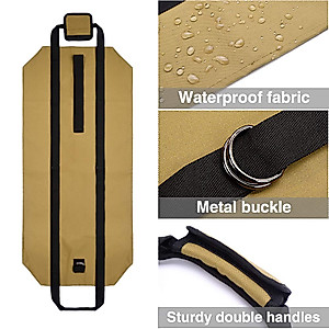 SYNTRIFIC Canvas Fireplace Carrier Log Tote Bag Indoor 40"x19" Firewood Totes Holders Fire Wood Carriers Carrying for Outdoor Waxed Durable Fireplace Wood Stove Accessories