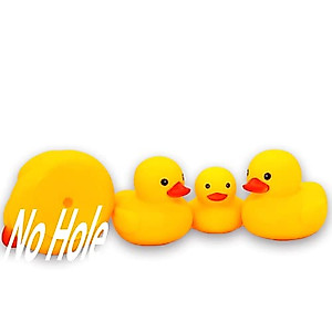 Rubber Funny Ducks/Duckies Waterproof No Bebe Noise Bath Toy Without Hole or with No Hole Student Office Desktop Decor IT Programmer Funny Partner Rubber Duckies in Bulk