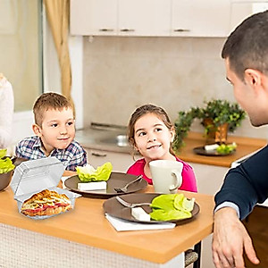 100 Pcs Clear Hoagie Container, 7.3 x 4.9 x 3.8 inch Plastic Hinged Food Container, Disposable Clamshell Take Out Food Containers for Salads, Hamburger, Fruit, Cake, Cookie, Sandwiches