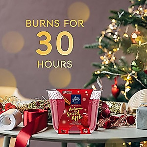 Glade Candle Autumn Spiced Apple, Fragrance Candle Infused with Essential Oils, Air Freshener Candle, Limited Edition Scent, 3-Wick Candle, 6.8 Oz, 3 Count