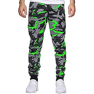 Men's Military Combat Camo Cargo Hiking Pants Chinos Drawstring Army Military Tactical Casual Fishing Hiking Work Trousers