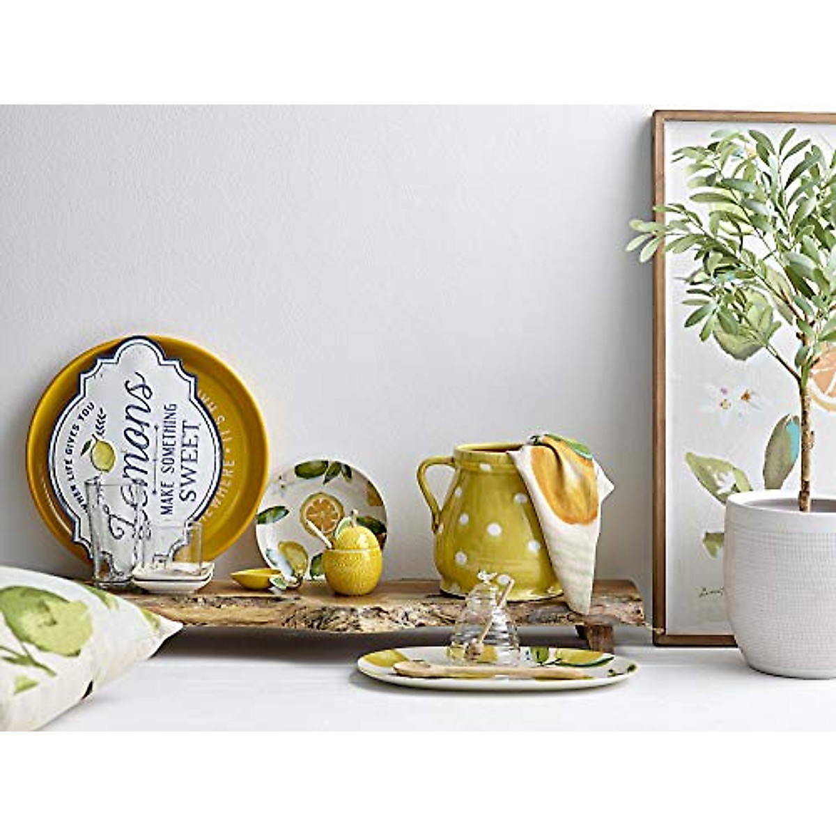 Creative Co-Op Life Gives You Lemons Make Something Sweet Metal Wall Décor, White