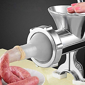 Meat Grinder, Mincer, Durable Aluminum Alloy LaborSaving Handle for Grinding Pork, Beef, Lamb, Chicken Restaurant Kitchen Tool Home