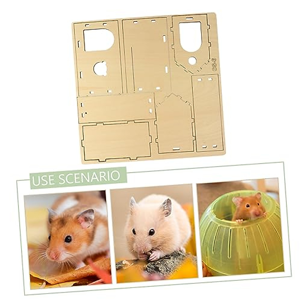 balacoo House Mini Toys Wooden Toys cage Toy Accessories Rat nest Chinchilla cage Toy Rat Hideout Toys Chinchilla Hideout Home Rat Hideout Hamster The Swing Wooden cage Decorate