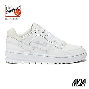 Avia 816 Men’s Basketball Shoes, Low Top Retro Sneakers for Indoor or Outdoor, Street or Court - White, 9 Medium