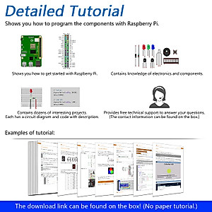 FREENOVE Complete Starter Kit for Raspberry Pi 5 4 B 3 B+ 400, Python C Java Scratch Code, 708-Page Tutorial, 138 Projects, 386 Items, Camera Speaker Sound Sensor (Raspberry Pi NOT Included)