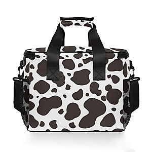 ALAZA Abstract Cow Skin Large Cooler Insulated Picnic Bag Lunch Box for Adult Men Women