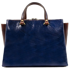 Time Resistance Leather Handbag for Women - Italian Handmade Bag - Top Handle Bag - Ladies Handbag - Cowhide Purse - Shopper