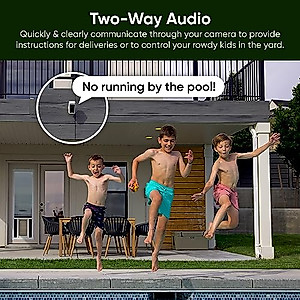 WYZE Battery Cam Pro, Wireless, No Hub, 2K HDR IP65 Outdoor/Indoor Smart Security Camera, Color Night Vision, Integrated Spotlight & Siren, Removable & Rechargeable Battery, 2-Way Audio, White, 1-Pack