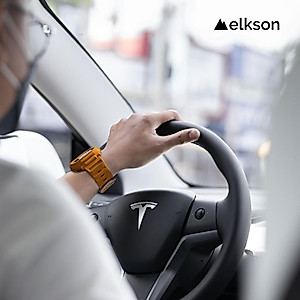 elkson Made for Apple Watch Ultra 2 1 Band case 49mm Screen Protector Tempered Glass, Quattro Pro Series Rugged for iWatch Bumper Strap Military Grade Durable Protective Cover Shock Proof Brown Tan