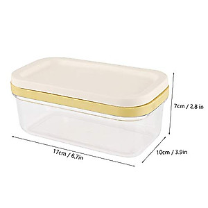 Donfafecuer Butter Slicer Cutter Stainless Steel, Butter Dish Container with Lid, Refrigerator Suitable for Easy Cutting of Two 7oz Butter Sticks