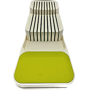 2022 Latest Kitchen Organizer Cutlery Storage Tray Knife Holder Drawer Storage for Spoons, Forks, Knives Tableware Organizer Knives Block Rack Set Cabinet Stand Multi-Purpose 15.5" (Knives White)