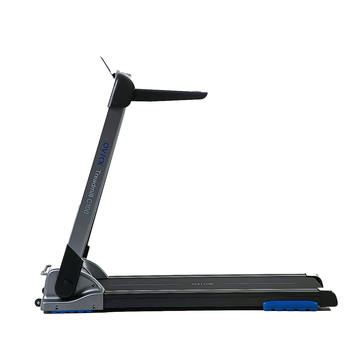 OVICX Portable Foldable Compact Home Treadmill with Shock Absorption with Bluetooth Connectivity, Fitness Tracking App, and Pulse Sensors