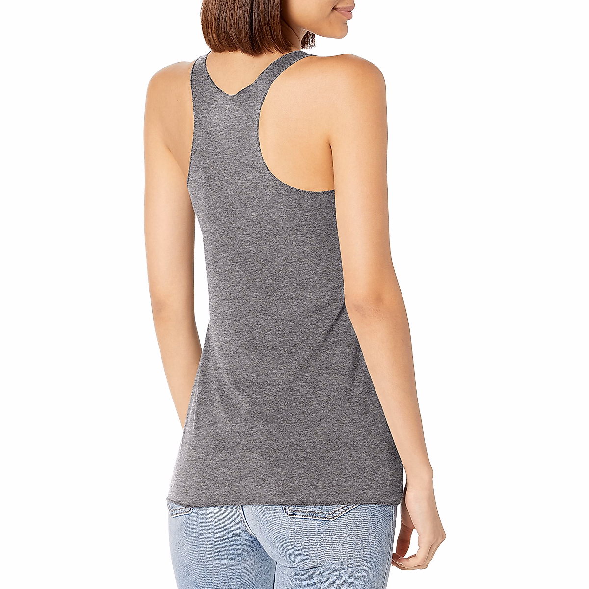 Disney Junior's Lilo Simply Stitch Tri-Blend Racerback Layering Tank, Gray Heather, Medium