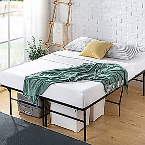 ZINUS SmartBase Heavy Duty Mattress Foundation / 18 Inch Metal Platform Bed Frame / No Box Spring Needed / Sturdy Steel Frame / Underbed Storage, Queen